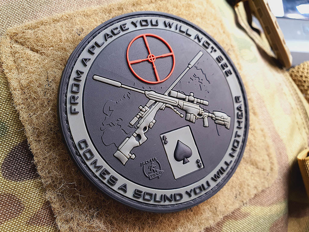 Sniper Patch, steingrau-oliv / 3D Rubber Patch | Patch Snatched