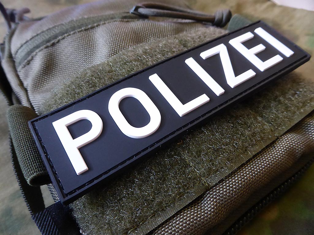 Polizei Schriftzug Patch, Swat / 3D Rubber Patch – Patch Snatched