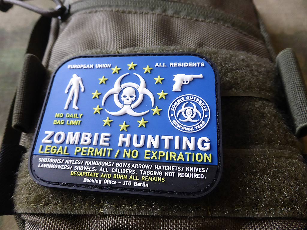Zombie Hunting Patch / 3D-Rubber- Patch