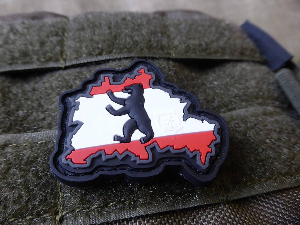 Berliner Bär Flaggen Patch, fullcolor / 3D Rubber patch – Patch Snatched