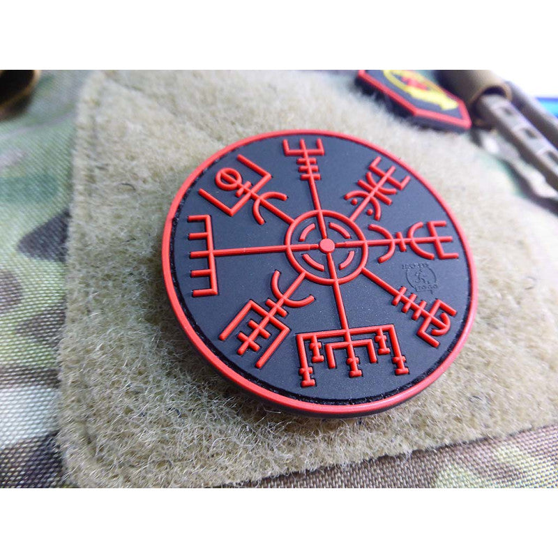 VEGVISIR VIKING COMPASS PATCH, blackmedic | Viking 3D Rubber Patch ...