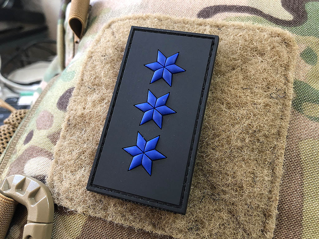 Dienstgradabzeichen Polizeiobermeister (POM) - Patch, schwarz / 3D ...